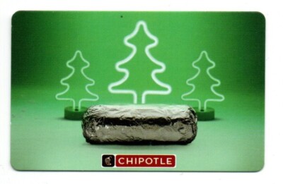 Chipotle Mexican Grill Christmas Trees Gift Card No $ Value Collectible ...
