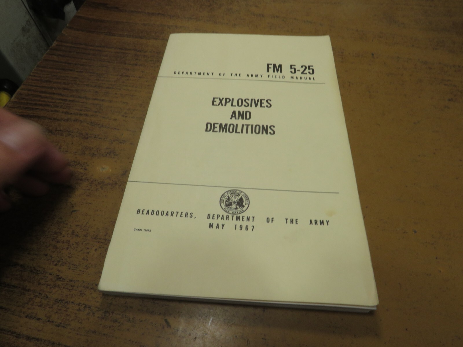 US Army EXPLOSIVES AND DEMOLITIONS Book Tactical Survival Manual FM 5 ...