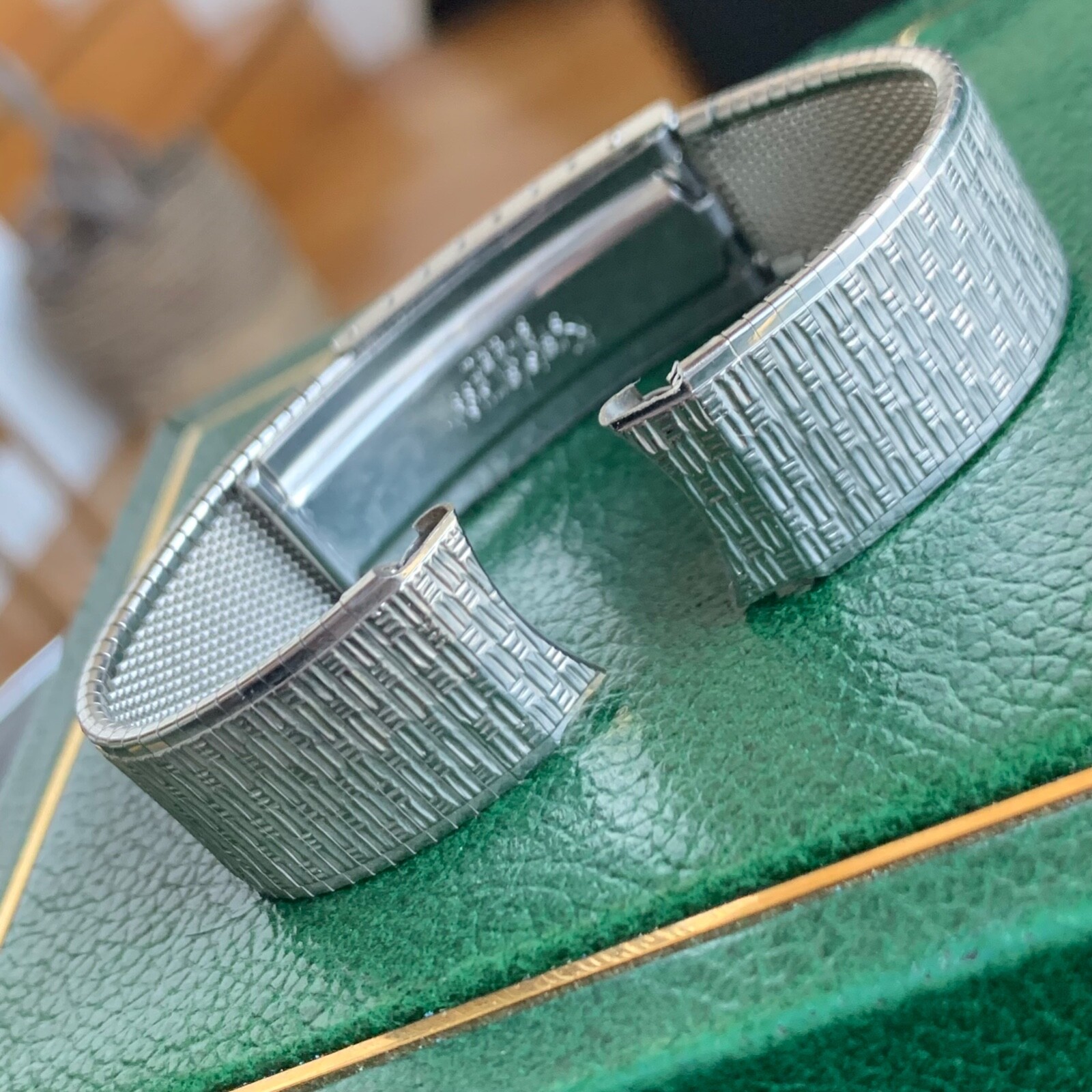 Vintage NOS Kreisler USA 16mm Textured Steel Deployant Clasp Watch ...