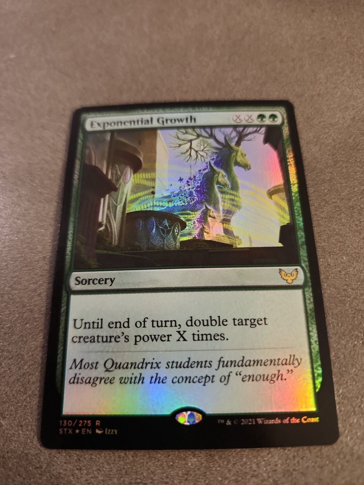 MTG FOIL Exponential Growth – Strixhaven: School of Mages Card # 130 NM ...