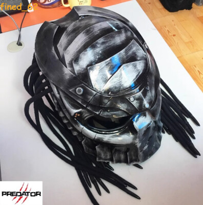 Alien vs. Predator Hand-painted Motorcycle FRP Helmet Full Face Mask ...