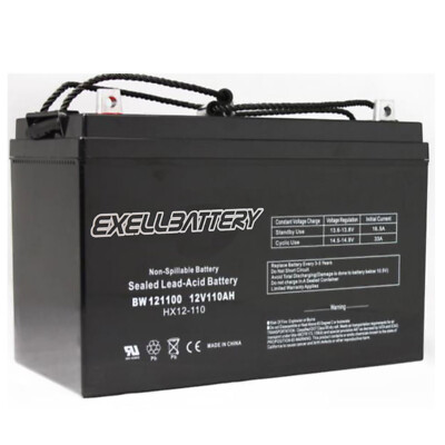 12V 110Ah Sealed Lead Acid AGM Battery Group 30H Compatible With ...