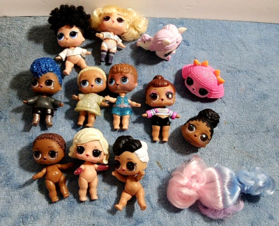 LOL Surprise Dolls Lot of 10 dolls 2 extra heads and 1 wig | eBay