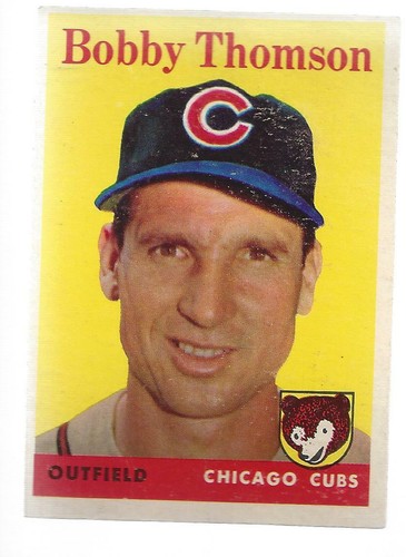 Bobby Thompson 1958 Topps ML Baseball Trading Card #430 Cubs Hi # | eBay