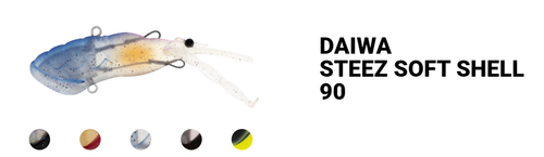 Daiwa 2022 Steez Soft Shell 90mm Vibration Fishing Lure - Choose Colour ...