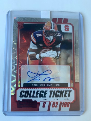 Trill Williams 2021 Panini Contenders Draft #286 Auto Red Explosion ...