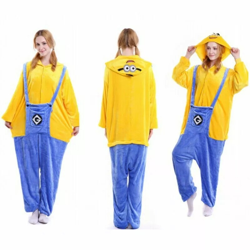 Adult Unisex Sleepwear Minions Cosplay Costume Pajamas Onesie12 ...