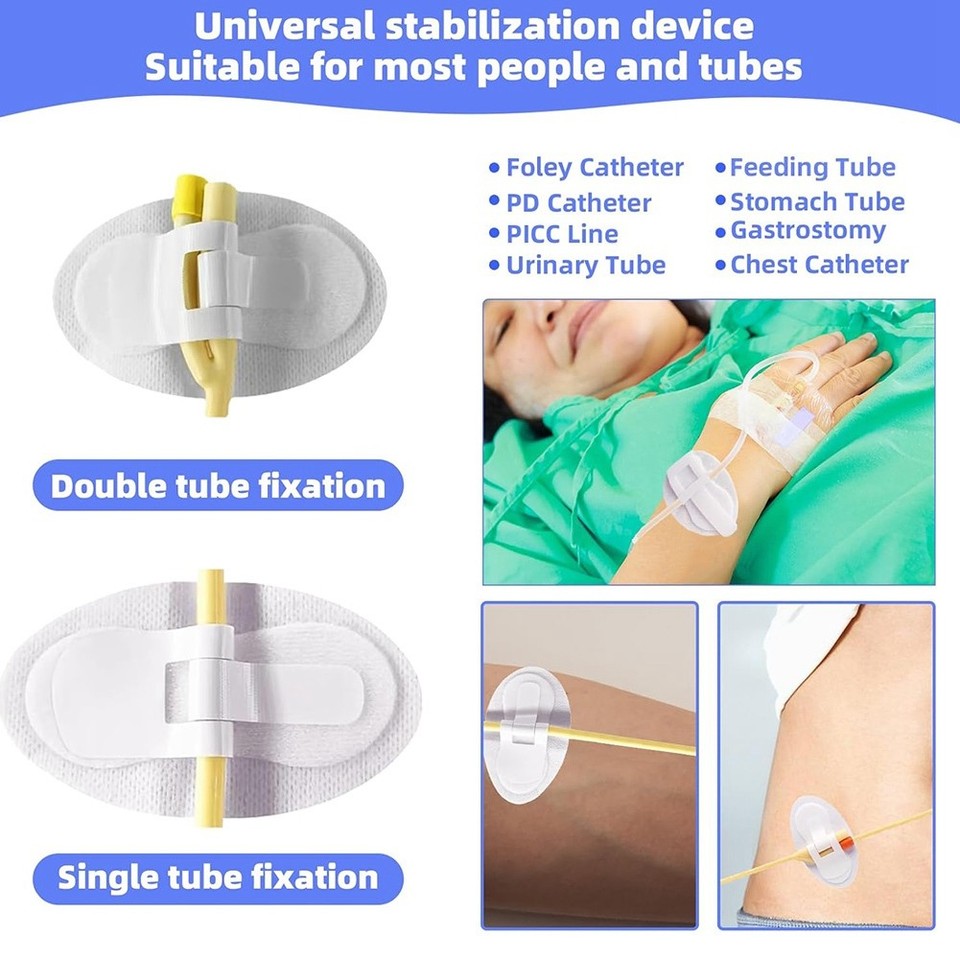 30Pcs Catheter Stabilization Device, Catheter Tube Holder, Adhesive2525 ...