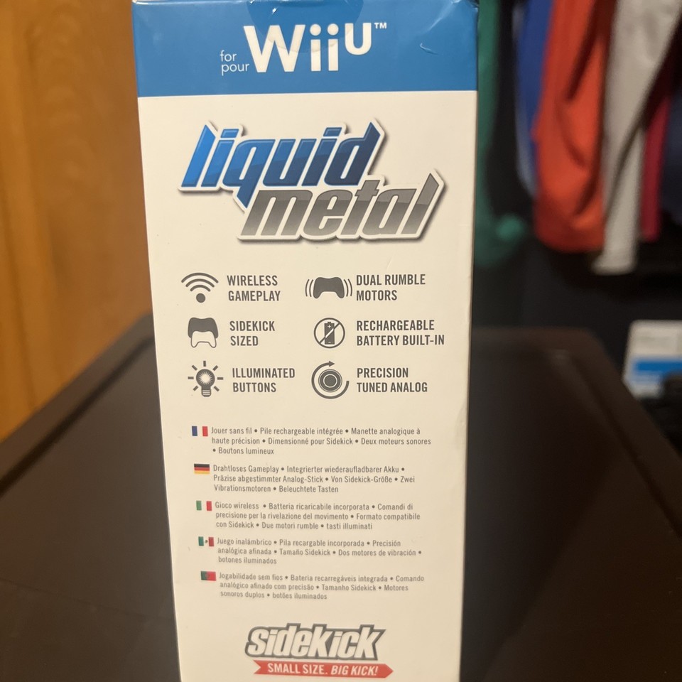 PowerA Liquid Metal Sidekick Wireless Controller For Wii U Brand New ...