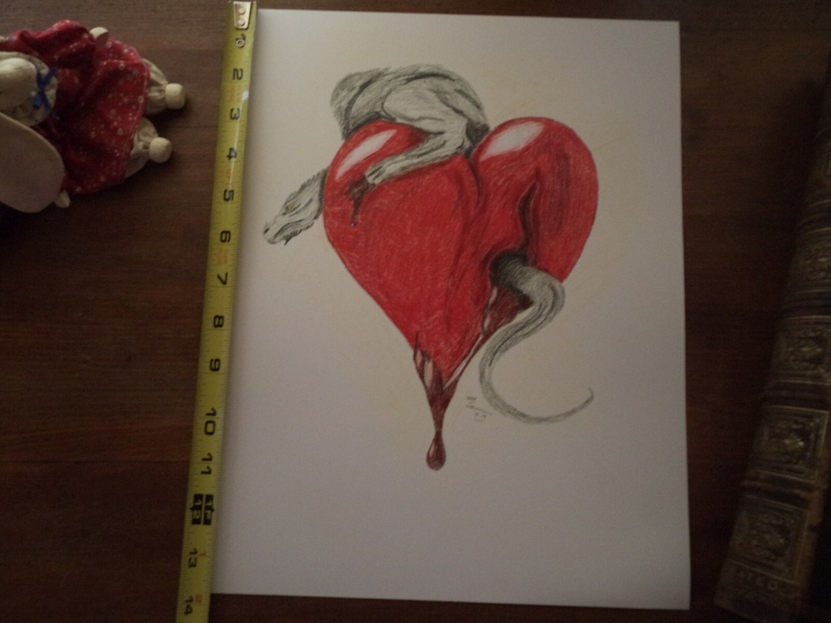 Heart Drawings In Pencil Heart Drawing, Pencil Sketch On Old Paper:
