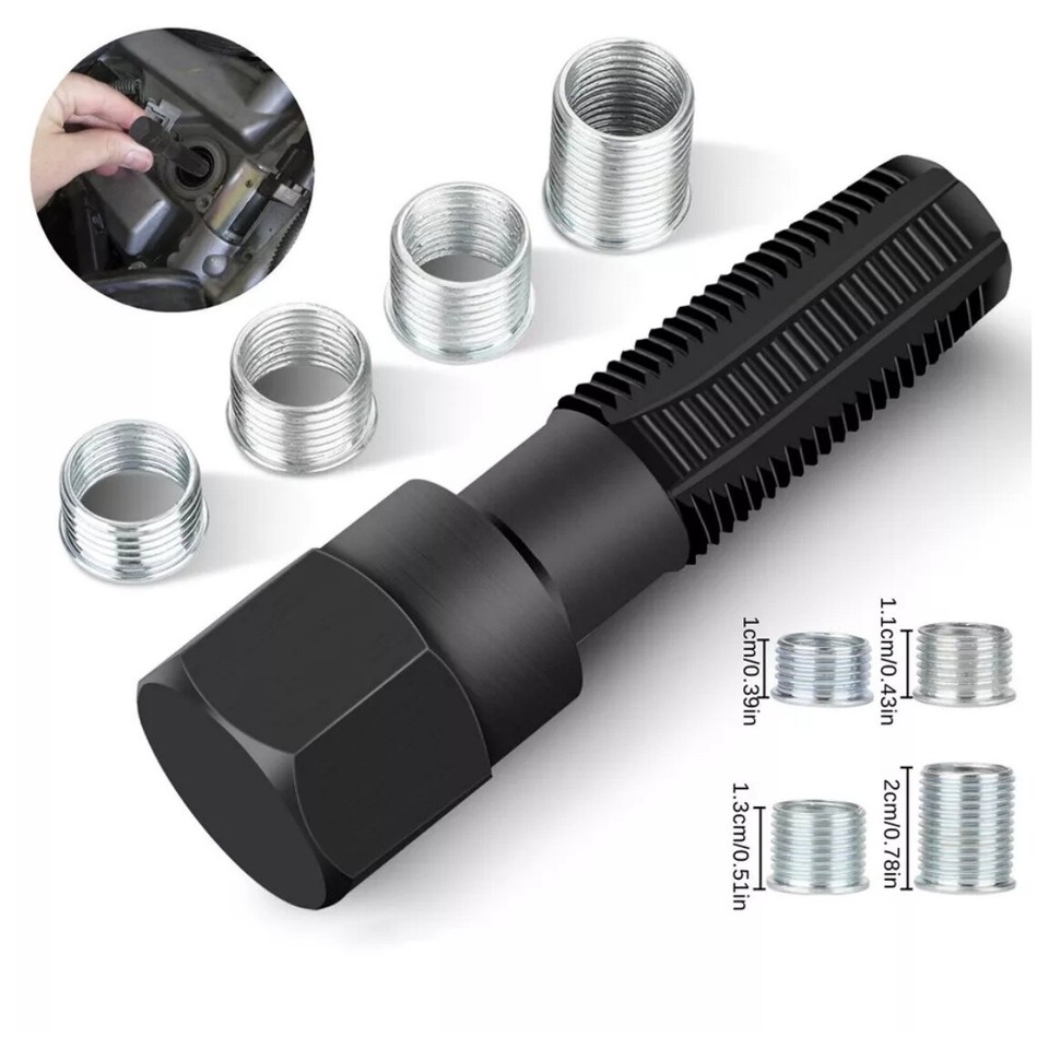 New Spark Plug Rethread Thread Repair Kit M14 x1.25mm Reamer Tap With 4 ...