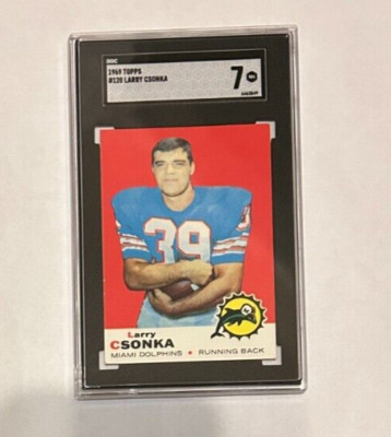 1969 Larry Csonka Topps #120 Miami Dolphins Graded SGC 7 NM MINT | eBay