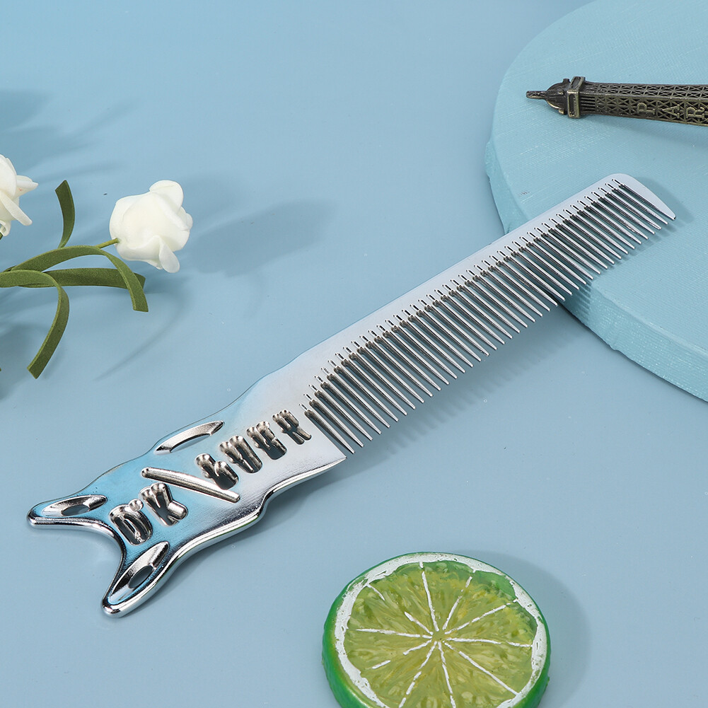 (Comb)Anti-Static Haircut Comb Barbers Hair Salon Hairdressing Aluminum ...