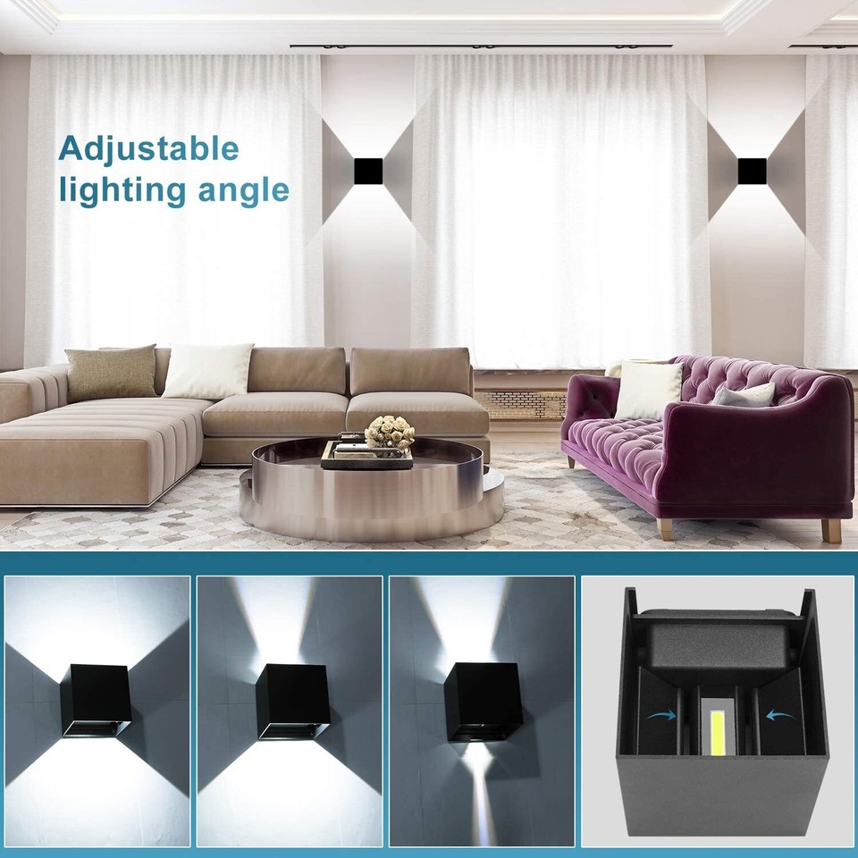 Modern LED Up Down Wall Lights Lighting Fixture Outdoor Indoor Lamp ...