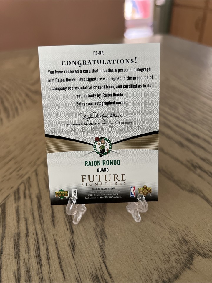 2006 Upper Deck Generations Future Signatures Rajon Rondo Rookie Auto ...