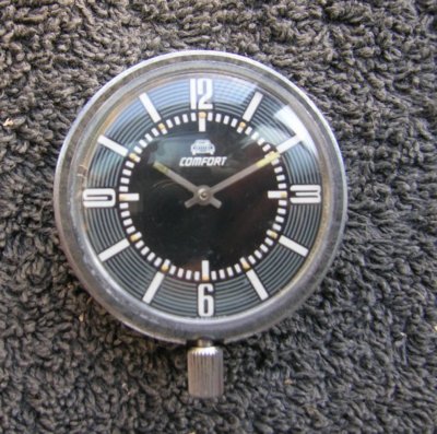 MAGNETIC COMFORT CLOCK 8 DAY WIND UP PORSCHE 356 VW SPLIT OVAL KDF HEB ...