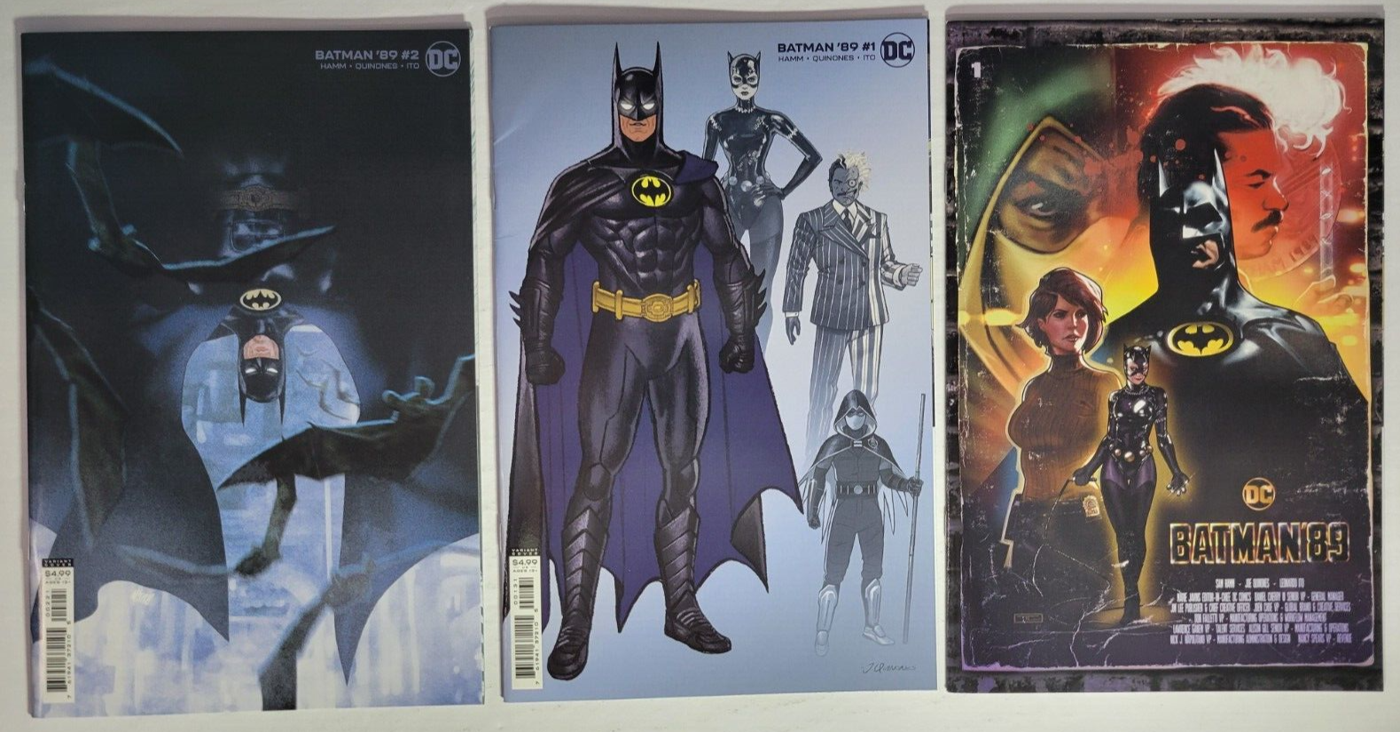 Batman '89 Variant Cover Lot #1 2 Taurin Clarke Joe Quinones Mitch ...