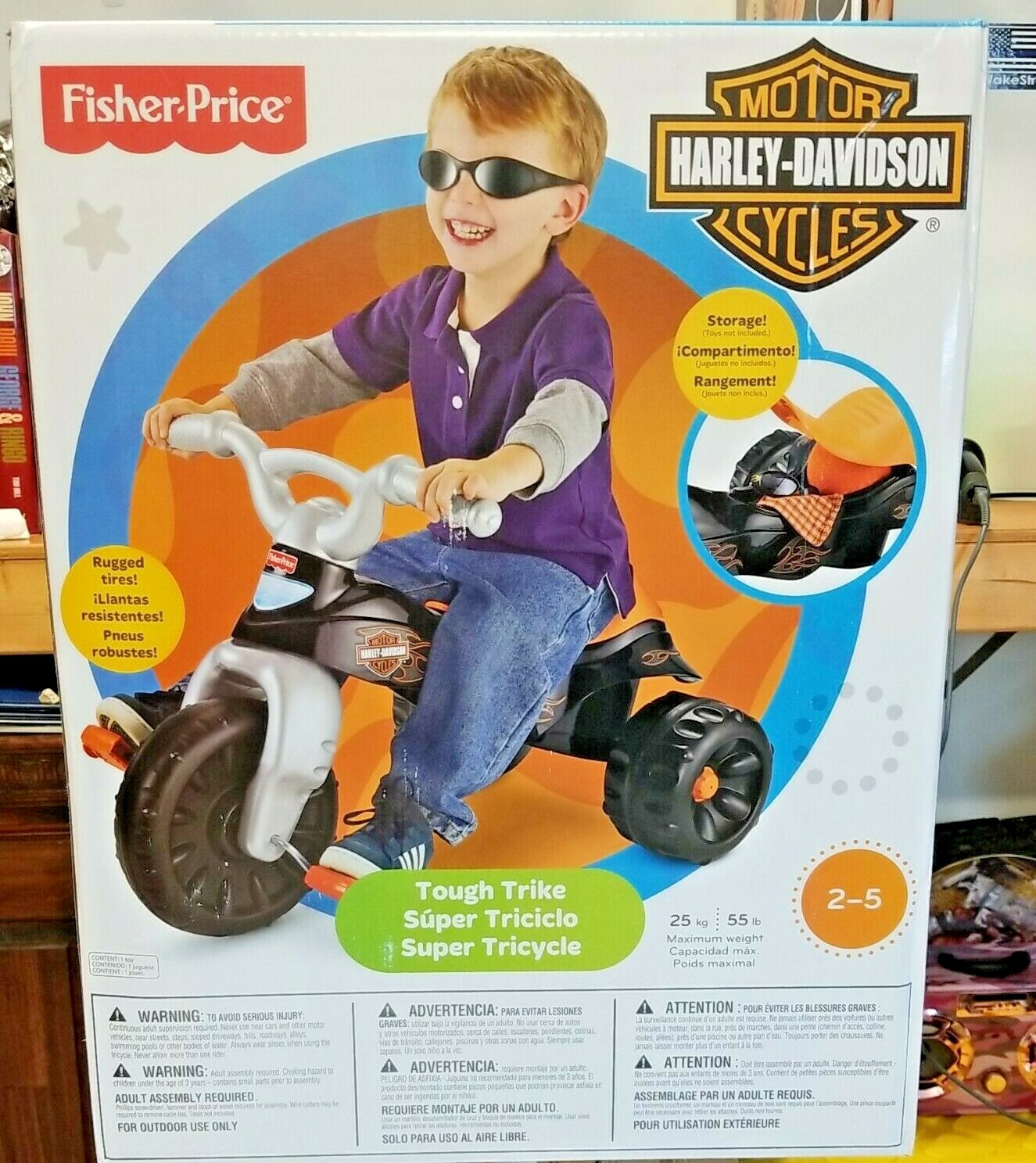 Fisher-Price Harley Davidson Tricycle Bike Ride Toy 686912723086 | eBay