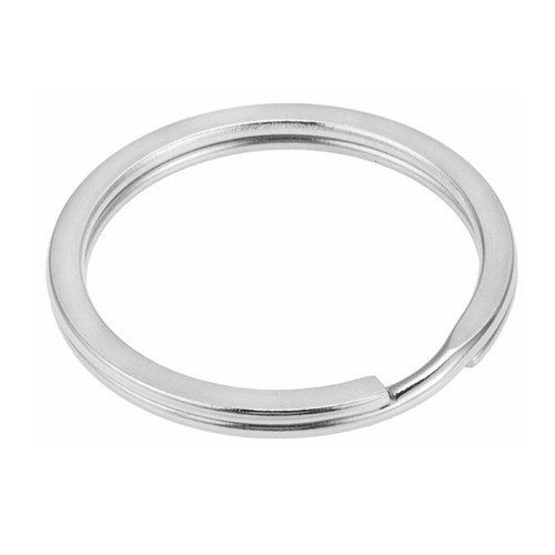 25mm 304 Stainless Steel Flat Key Ring Key Chain Flat Split Key Ring 10 ...