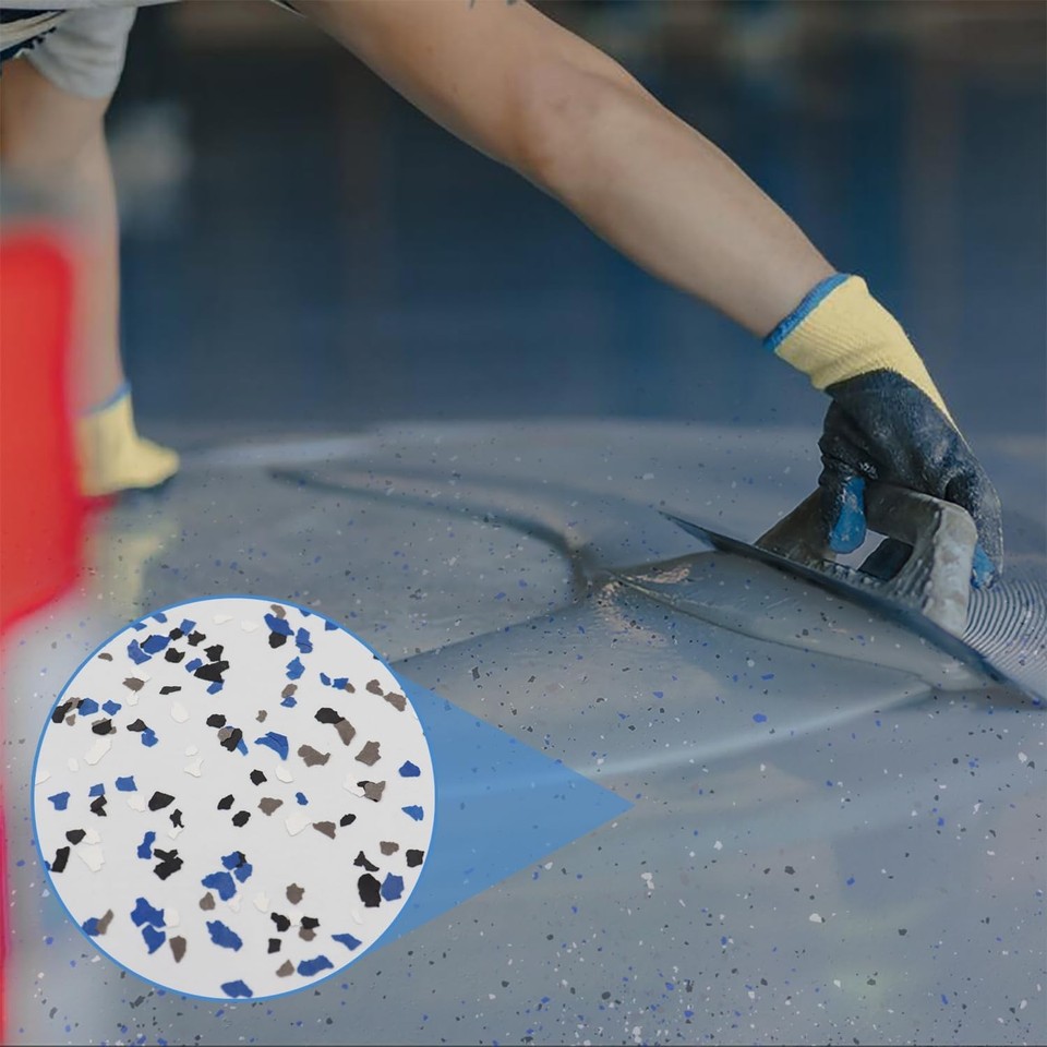 900G/2Lb Blend Decorative Color Chips Epoxy Floor Flakes Garage Paint ...