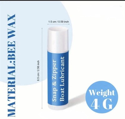 Zipper Wax Zip Lube - Marine Grade Zipper Lubricant Stick and Tool for ...