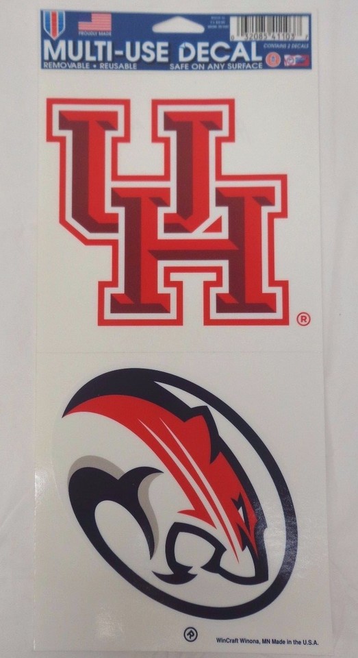 Licensed Collegiate Multi Use 2 Pack Sticker Decals 4.25" x 9.5 ...
