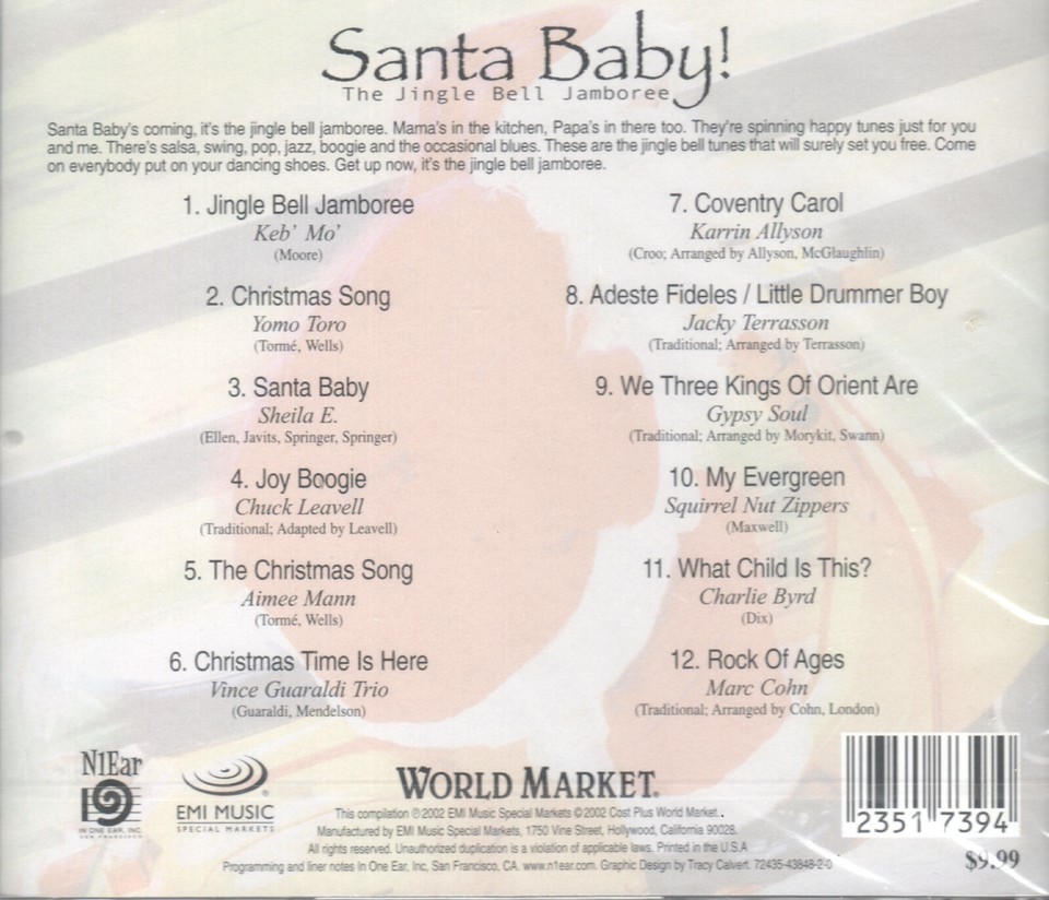 Santa Baby! The Jingle Bell Jamboree by VA (CD, 2002) Jazzed Up Holiday ...