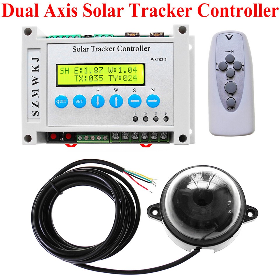 Electronic LCD Solar Tracker Controller W/ Wind Sensor DIY PV Solar ...