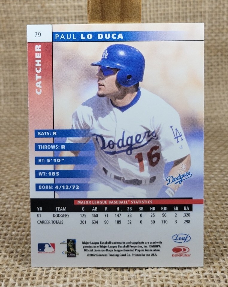 2002 Leaf Paul Lo Duca Baseball Card #79 Dodgers FREE S&H A4 | eBay