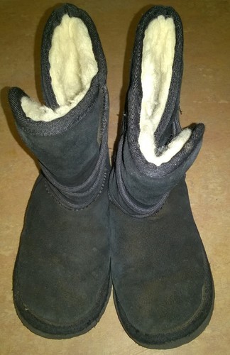 Ukala Australia UKK80013 TAJ Low Kids Girls Black Suede Boots Size K ...