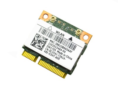 LOT OF 2 Dell Wireless DW1705 WLAN WiFi 802.11 b/g/n BT4.0 Half-Height ...