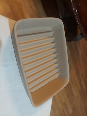 Pampered Chef Stoneware 9" Ridged Pan Bacon Baker Stone Grill EUC | eBay