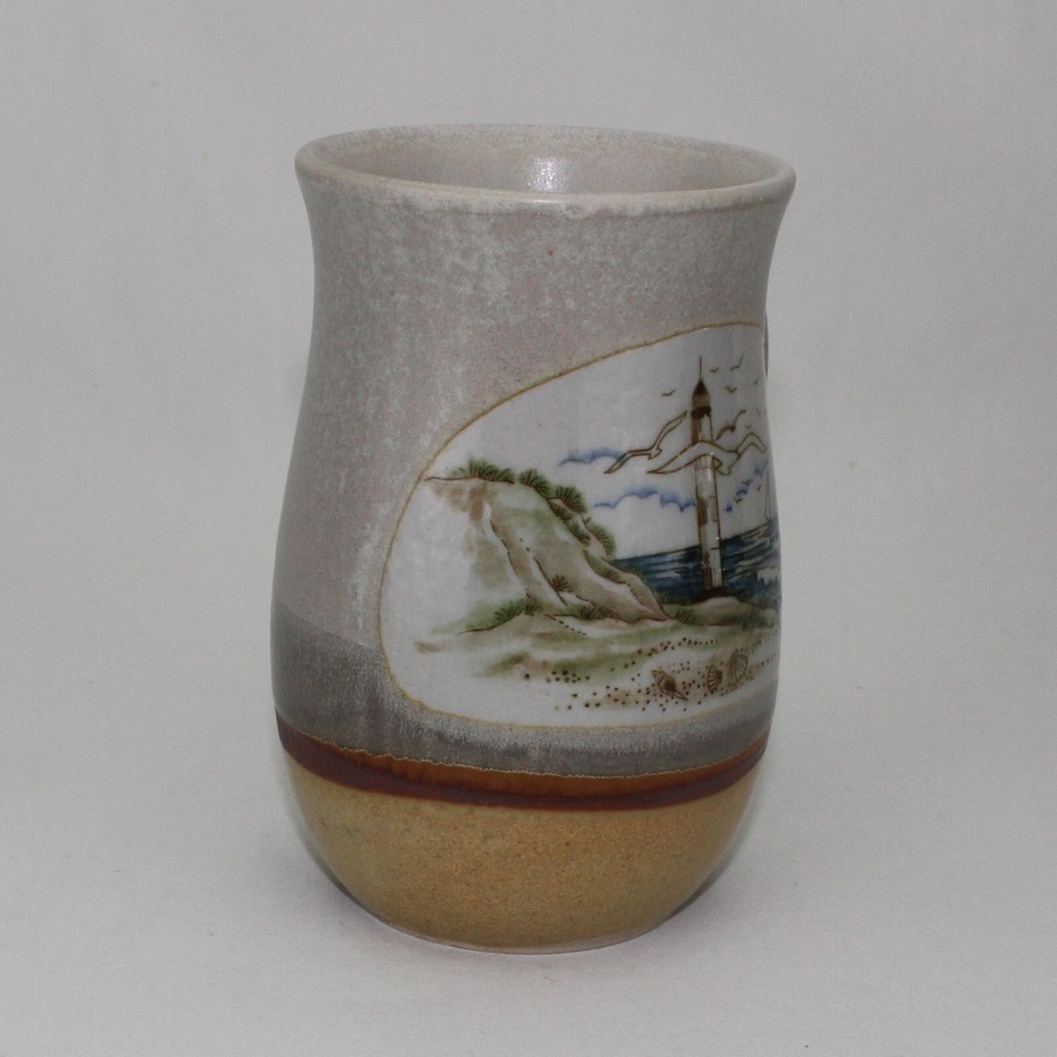 Seascape Seashore Pottery Coffee Mug Lighthouse | eBay