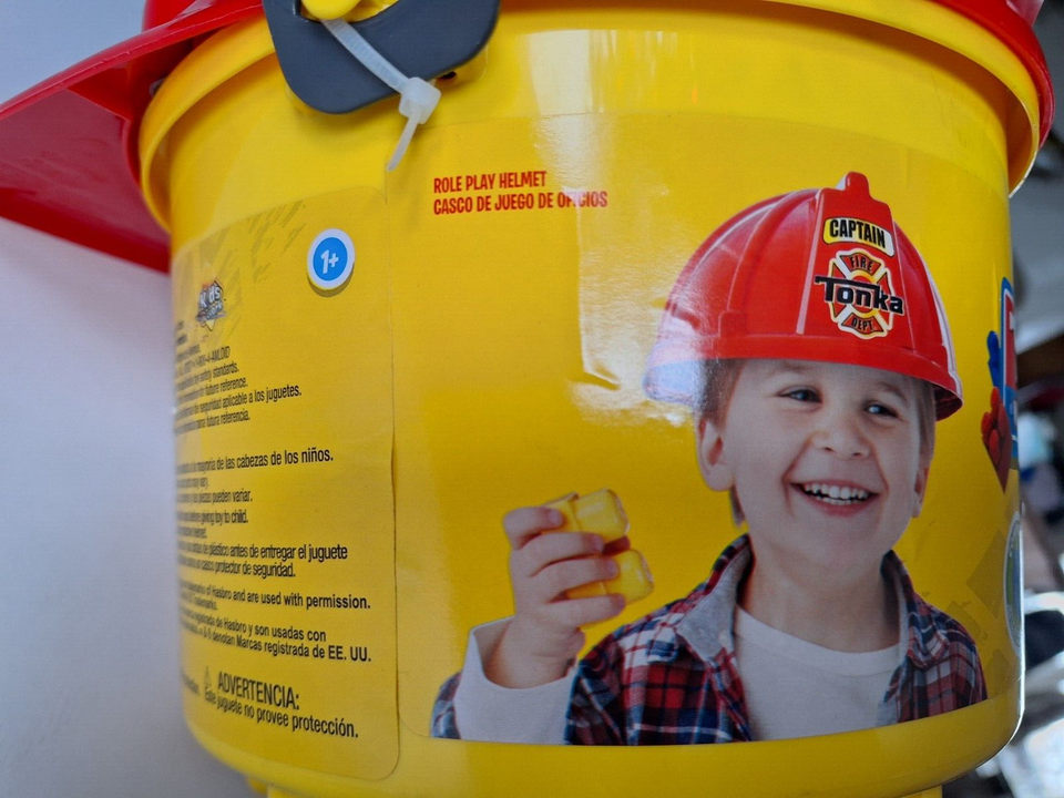 Tonka Mighty Builders 25 Pcs. Fire Hat Bucket Play Set | eBay
