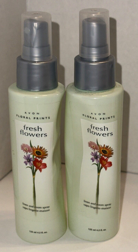 2 Vintage Avon Floral Prints Fresh Flowers 4.2 fl oz. Body spray | eBay