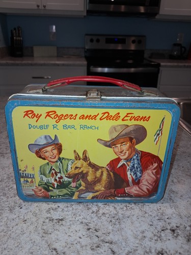 1957 Roy Rogers Lunch Box - No Thermos * Vintage * Lunchbox tin kit ...