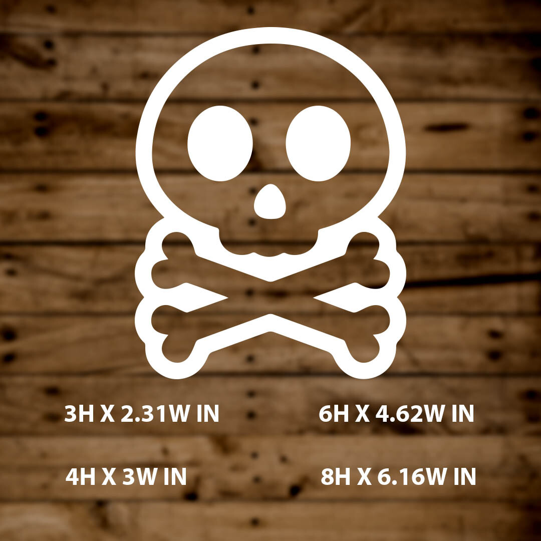 Cute Skull And Crossbones Stencil