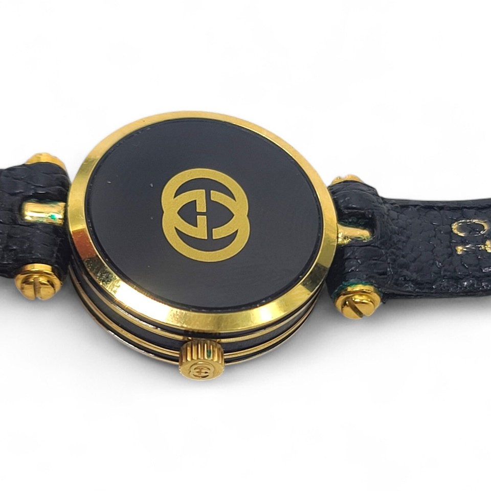 Womens Gucci 2000m Watch Black And Gold Running New Battery Vintage ...