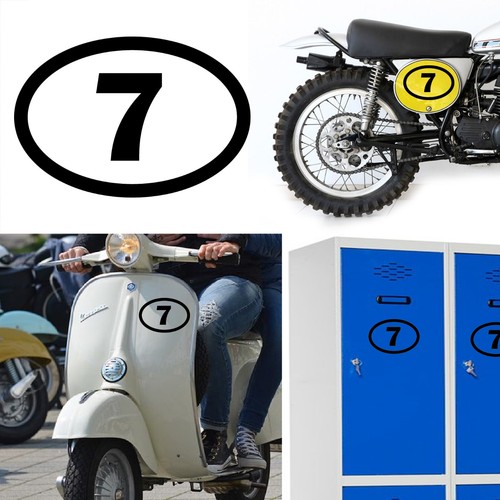Number 7 Oval, Sticker Vinyl | eBay