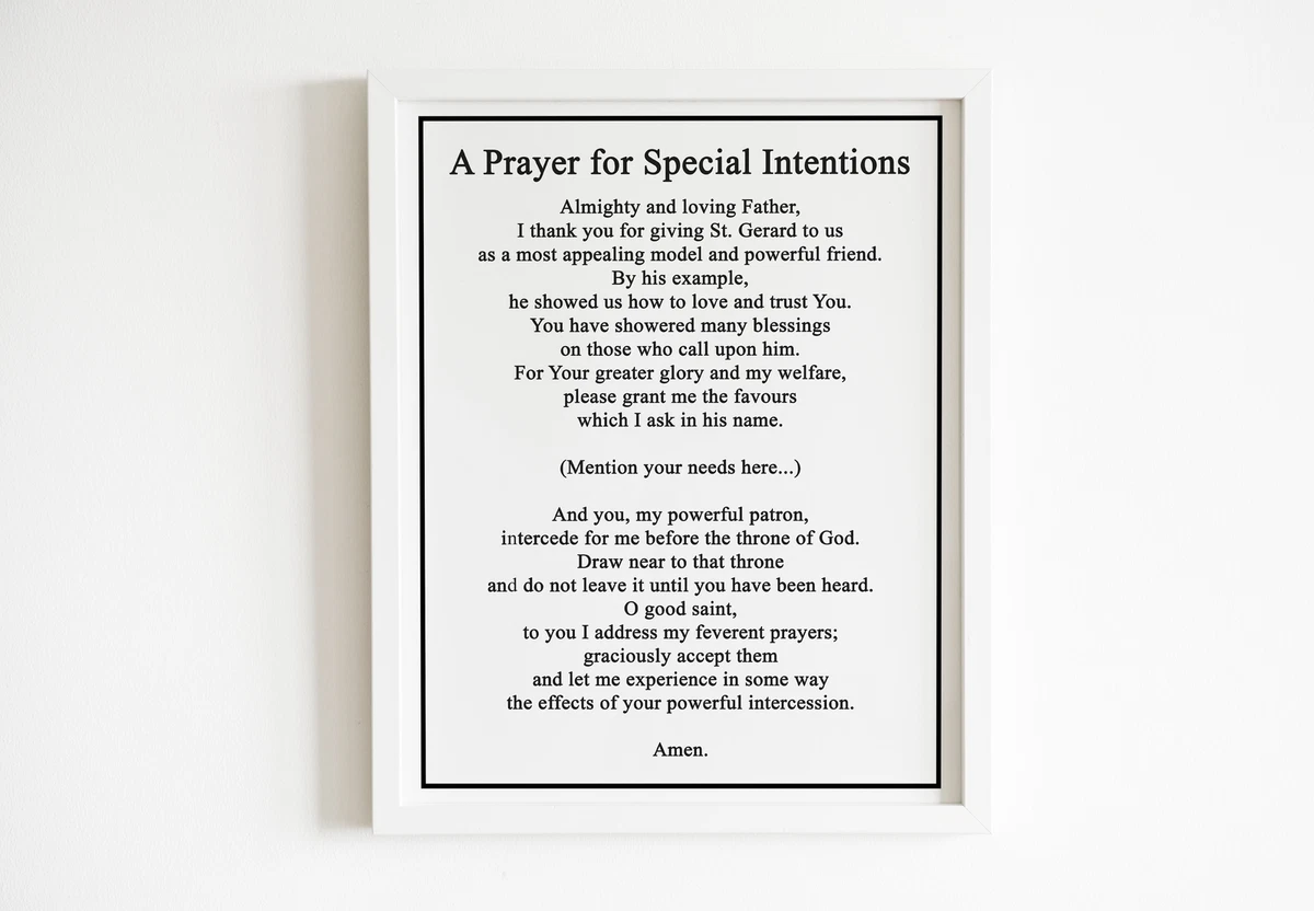 Prayer Intentions Examples