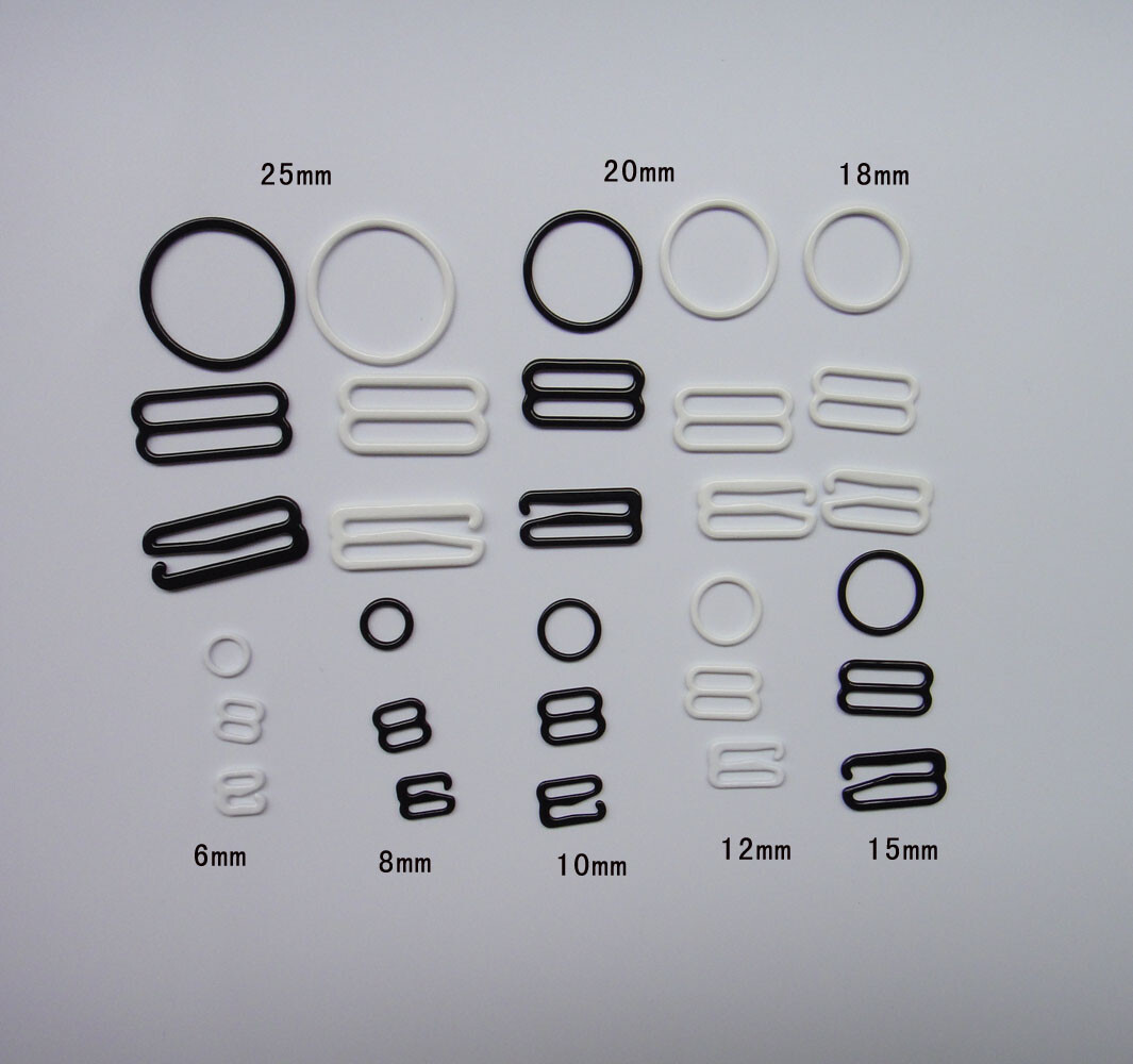 10pcs/lots Metal Bra strap Adjuster slide Rings Hooks 6/8/10/12/15/18 ...