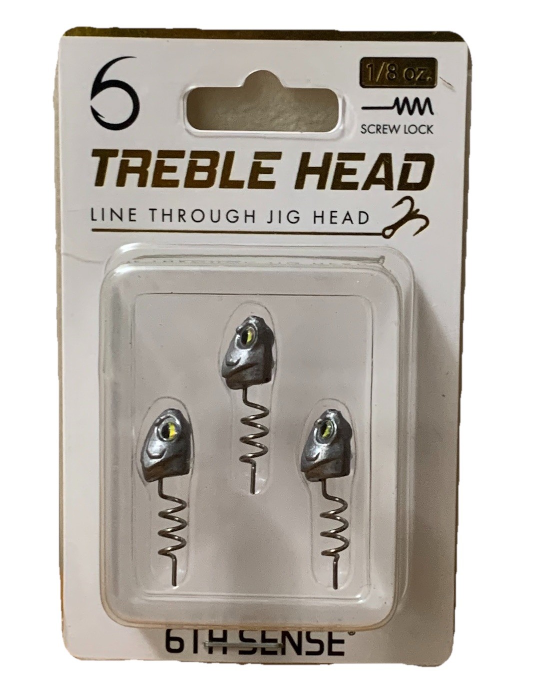 6th Sense Treble Head Line Thru Jig Head 1/8oz Baby Shad Screw Lock NEW ...