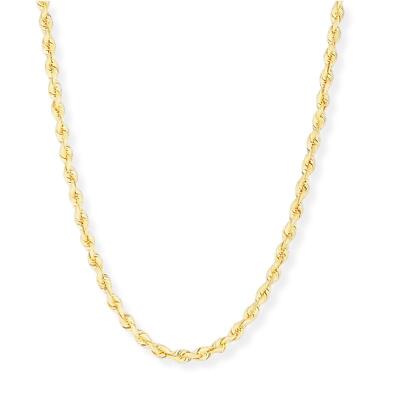 14K Yellow Gold Silk Rope Chain with Lobster Clasp | eBay