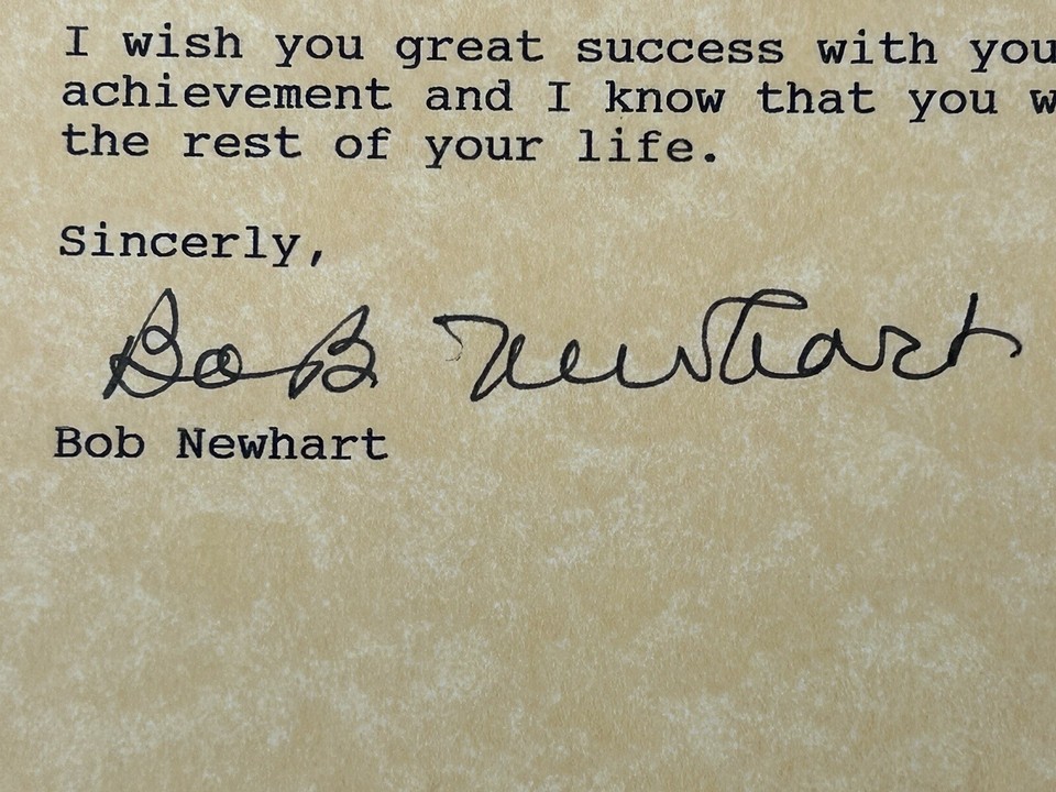 Bob Newhart Signed Letter on Bob Newhart Letterhead Autographed JSA COA ...