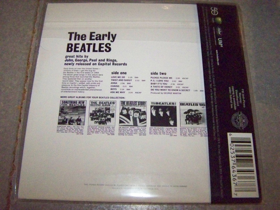 THIS SALE IS FOR THE BEATLES 2009 THE EARLY BEATLES REMASTERED CD BRAND ...