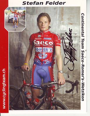 CYCLISME carte cycliste STEFAN FELDER équipe SAECO signée | eBay
