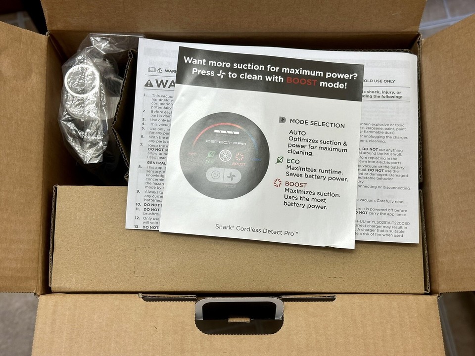 Shark DETECT PRO Detect & React Cordless Stick Vacuum IW1120 White/Blk ...