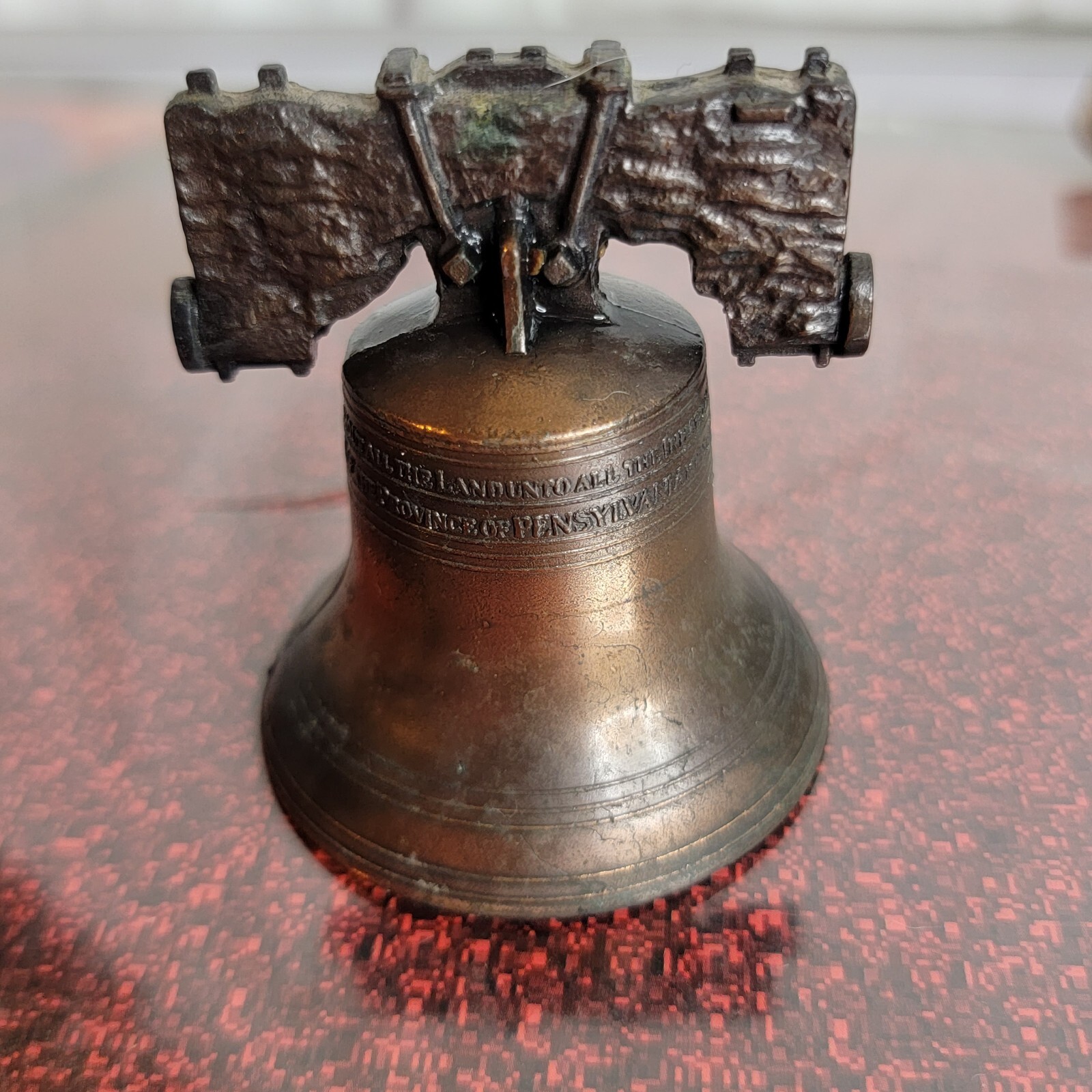 Liberty Bell Souvenir Metal Mini Replica Bronze 2.5” chime ring | eBay