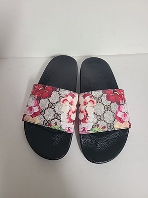 Gucci GG Bloom Supreme Floral Slides Women’s Size (US 7) Authentic | eBay