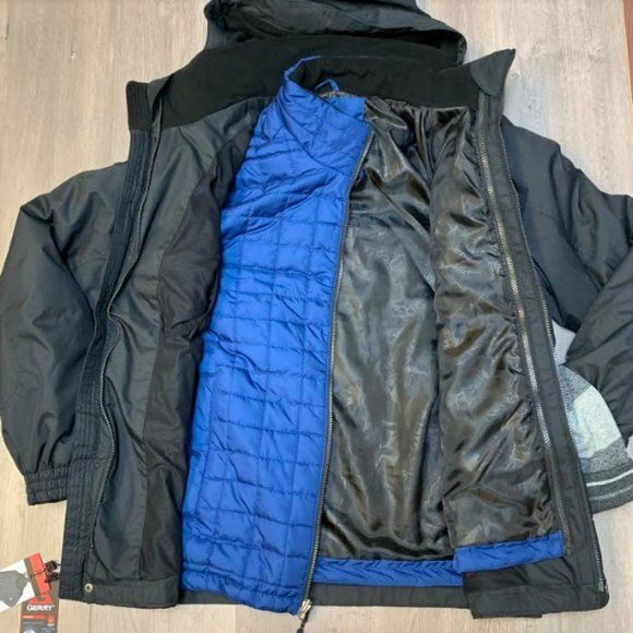 Gerry Men's Jackets 3-in-1 Systems Jacket, Black/Blue, Medium, NWT | eBay